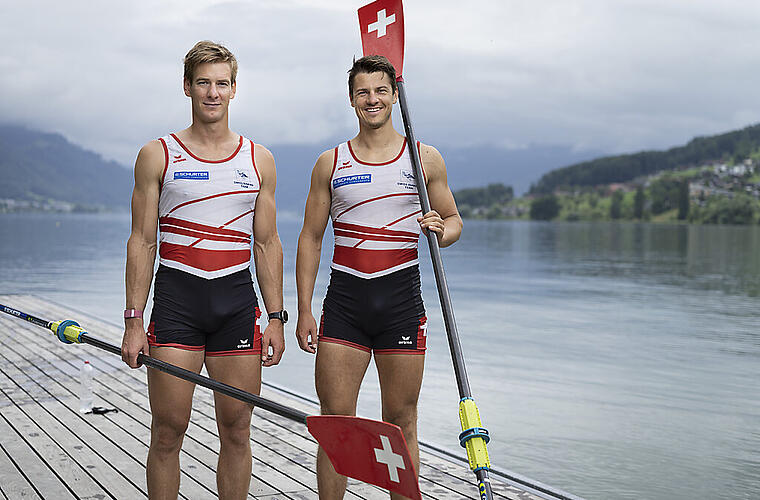 Ruderer als erste Schweizer im Einsatz