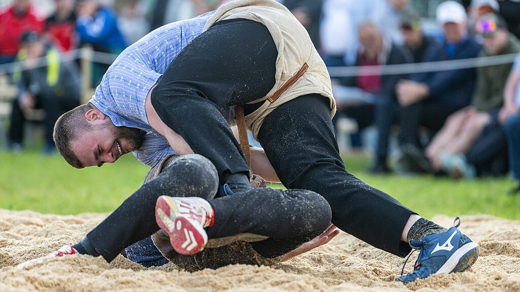 Michael Gwerder (oben) kehrt nach zwei Operationen ins Sägemehl ...