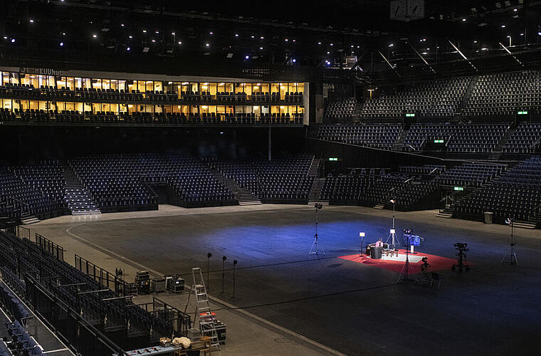 Hallenstadion als Probelokal für Jazz-Profis