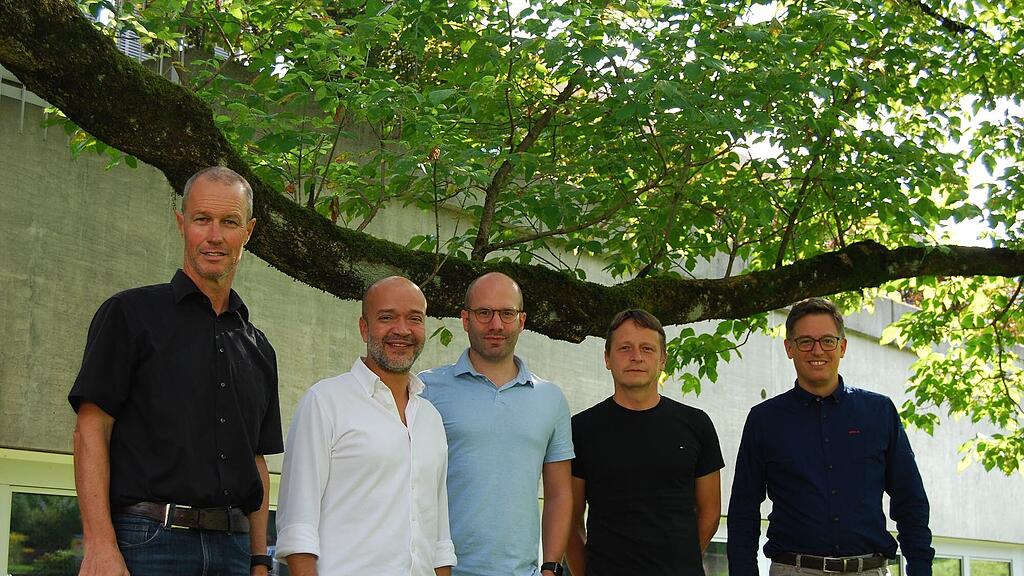 Die Projektträger des Innovationsparks Gotthard (von links): Thomas ...