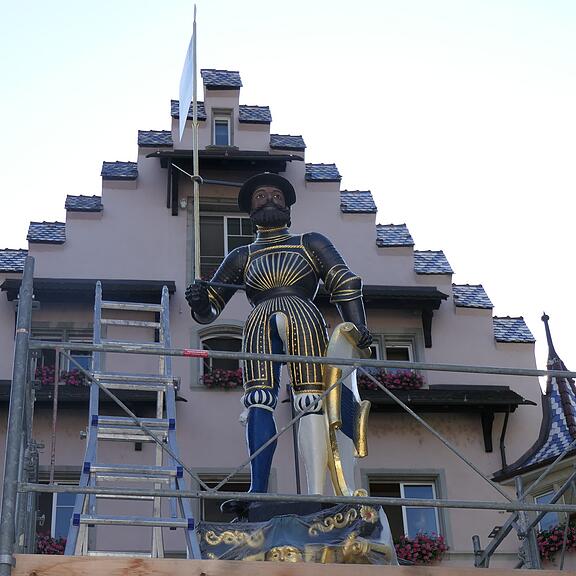 Der Zuger Stadtpatron ist zurück an seinem angestammten Platz