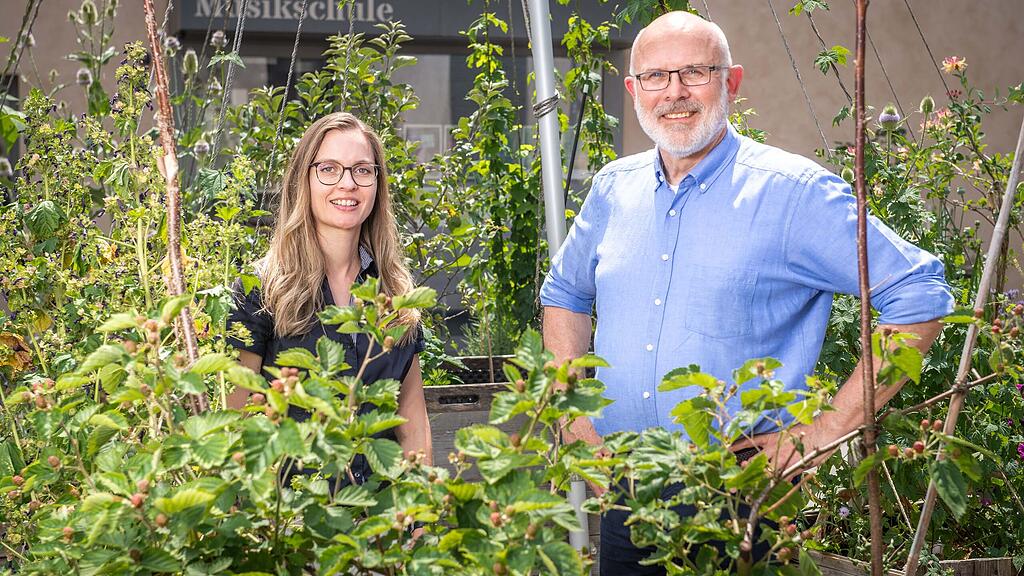 Sie bilden das neue Co-Präsidium der Mitte Kriens: Céline Vonesch und Lothar Sidler ...