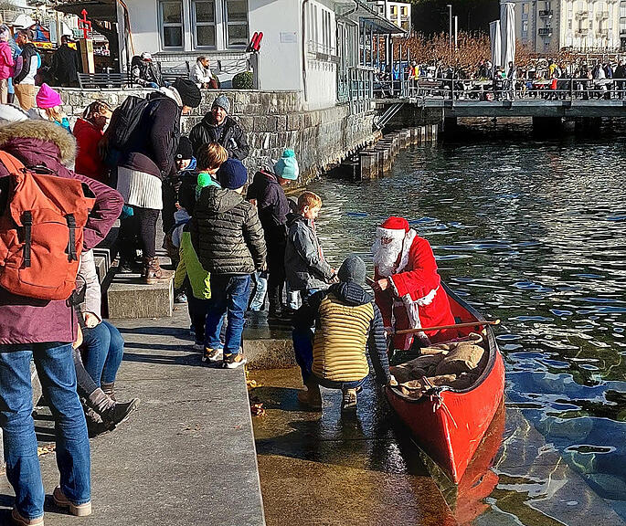 Samichlaus kriegt keine nassen Füsse