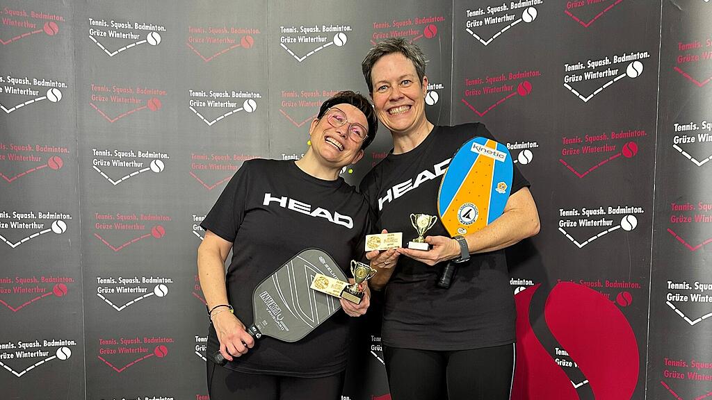 Christelle Losey (links) und Bianca Duss (rechts) vom Pickleball Club ...