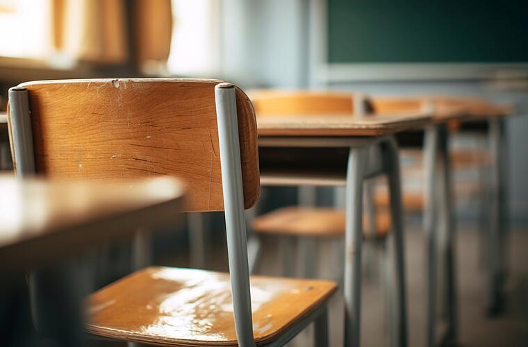 2274217_close-up-of-vintage-wooden-school-desks-and-chairs-in-a_default ...