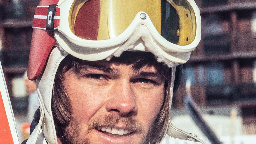 Der Goldauer Skifahrer Ernst Horat unterwegs an einem Rennen im Jahr 1974.