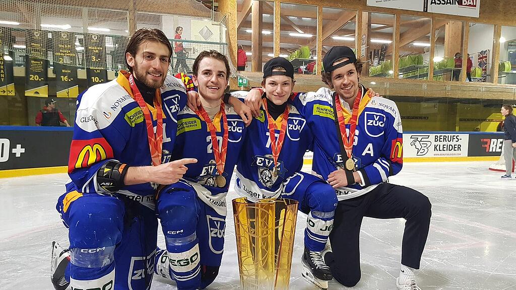 Arno Nussbaumer (von links), Siro Schwitter, Loris Wey und Luc Bachmann ...