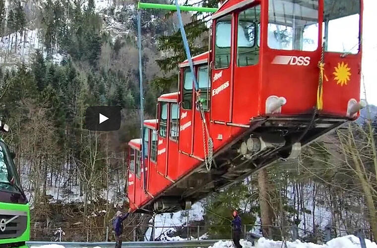 Hier kommt die alte Stoosbahn weg