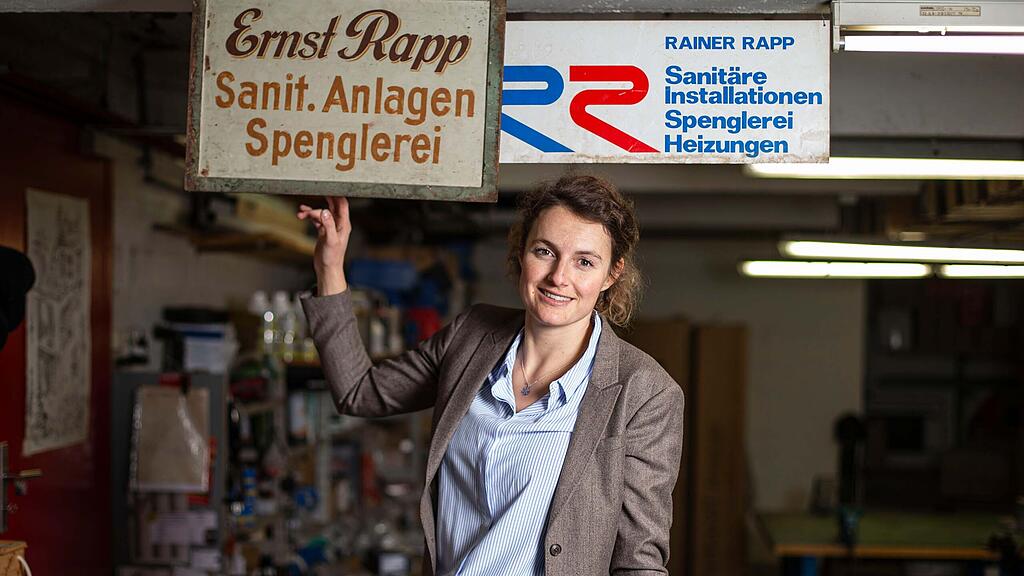 Sanitärmeisterin Linda Rapp führt das Unternehmen Rainer Rapp AG in ...