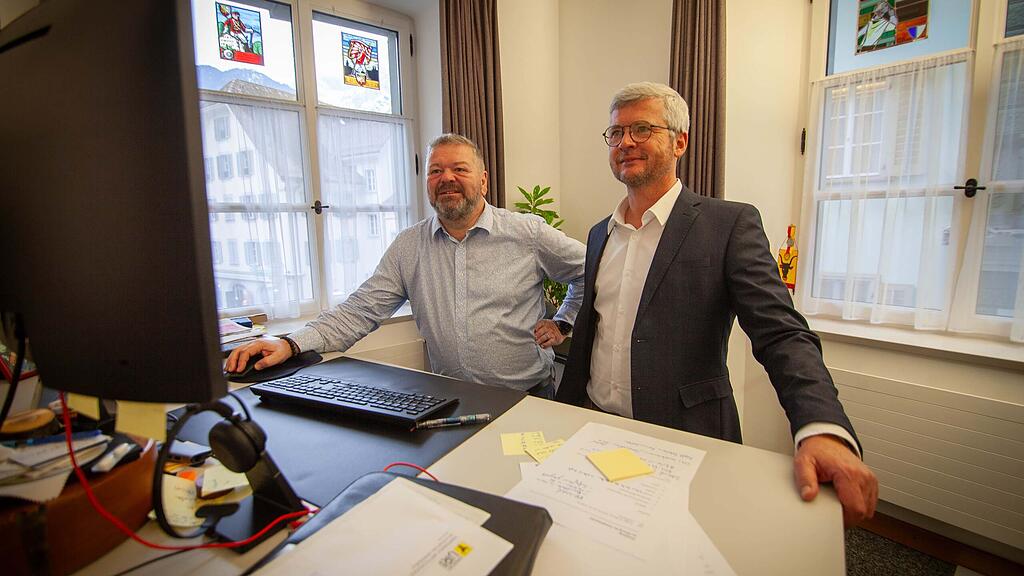 Adrian Zurfluh (links) und Willy Lussmann bereiten sich auf der ...